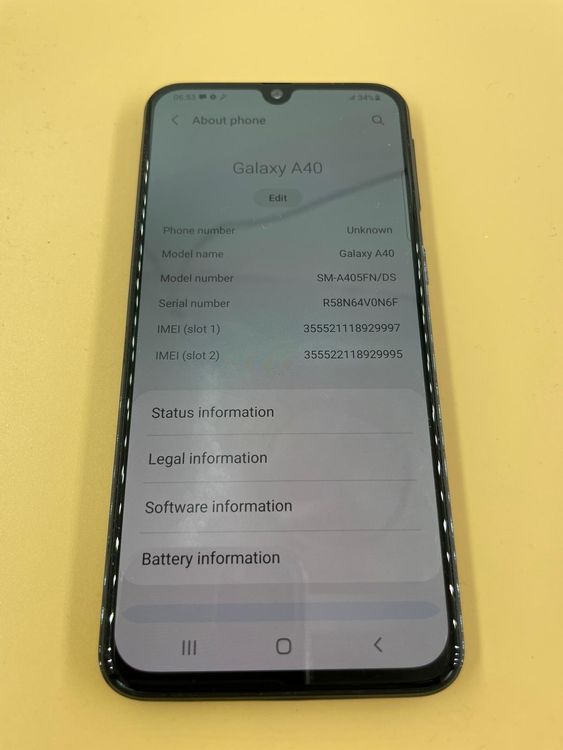 Samsung Galaxy A40, 64GB, Prism Crush Black, defekt | Kaufen auf Ricardo