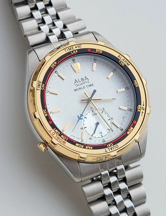 SEIKO ALBA 1987 "FIRST ANALOG WORLD TIMER" V602-7010 QUARTZ | Kaufen ...