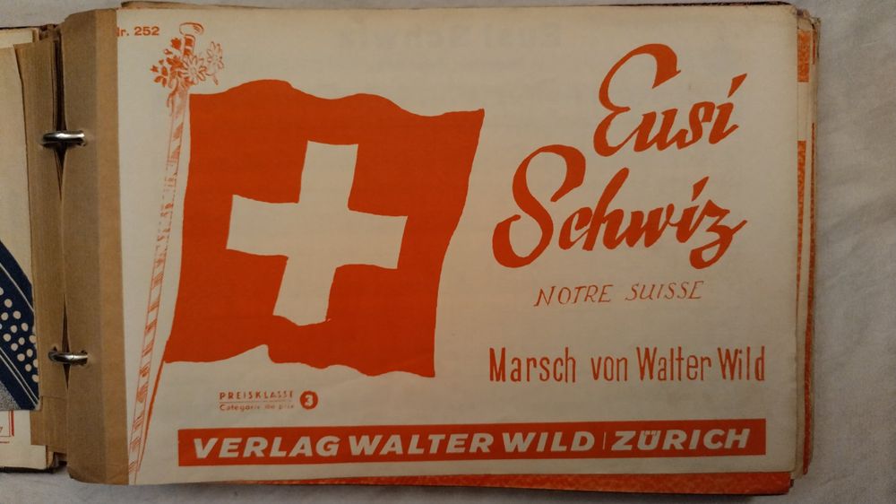 50 alte Notenblätter mit Ordner ab Fr. 16.- / Eusi Schwyz ua (Gebraucht ...
