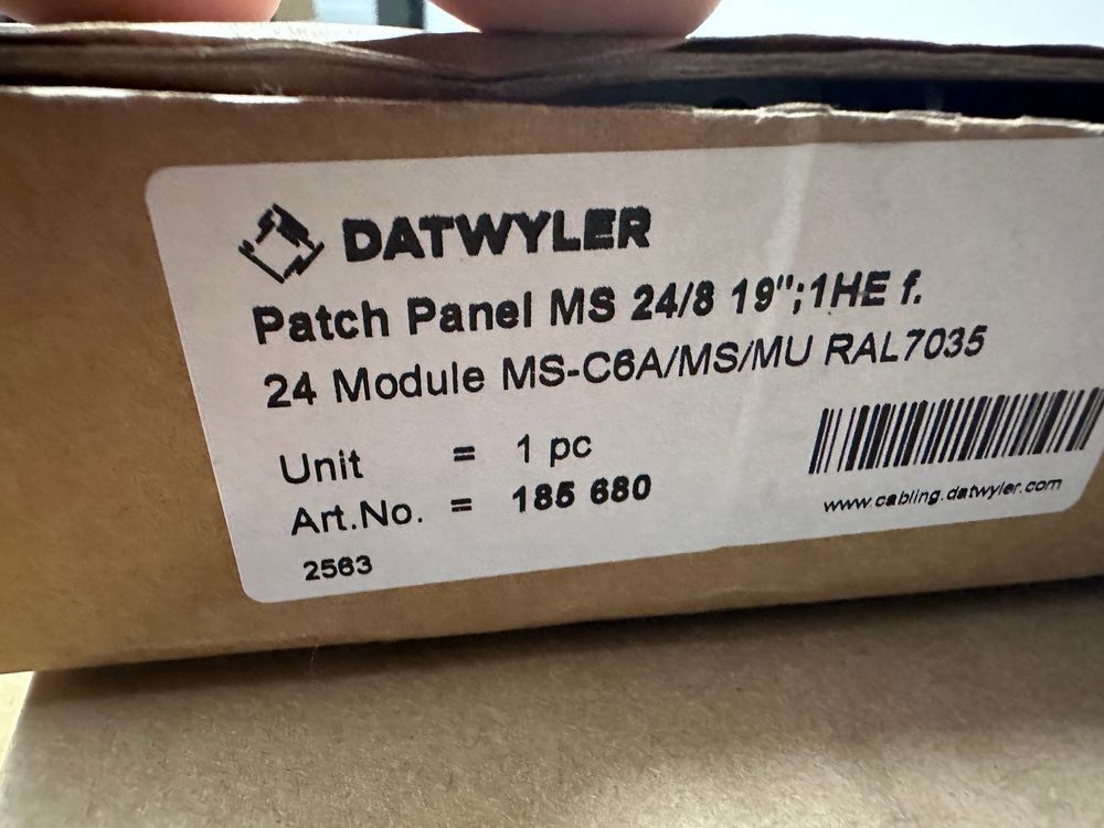 Dätwyler patch Panel MS 24/8 19" 1HE f. Cat.6a, RAL7035 (Neu und ...