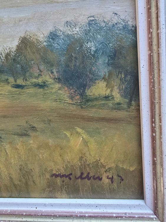 Max Keller, Oel auf Hartplatte, "Herbstliche Landschaft"1947 (Gebraucht ...