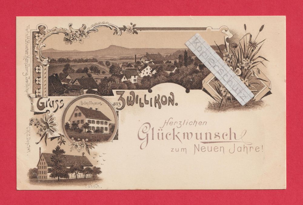 Gruss aus Zwillikon (ZH) Glückwunsch - Karte zum NEUEN JAHRE (Gebraucht) in Zürich für CHF 90 ...