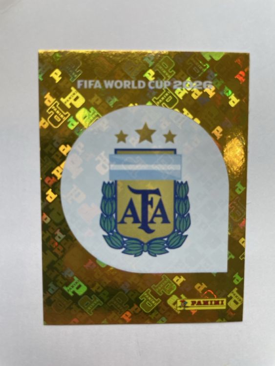 Panini FIFA WM 2026 Sticker Argentinien AFA Gold Foil (Neu (gemäss ...