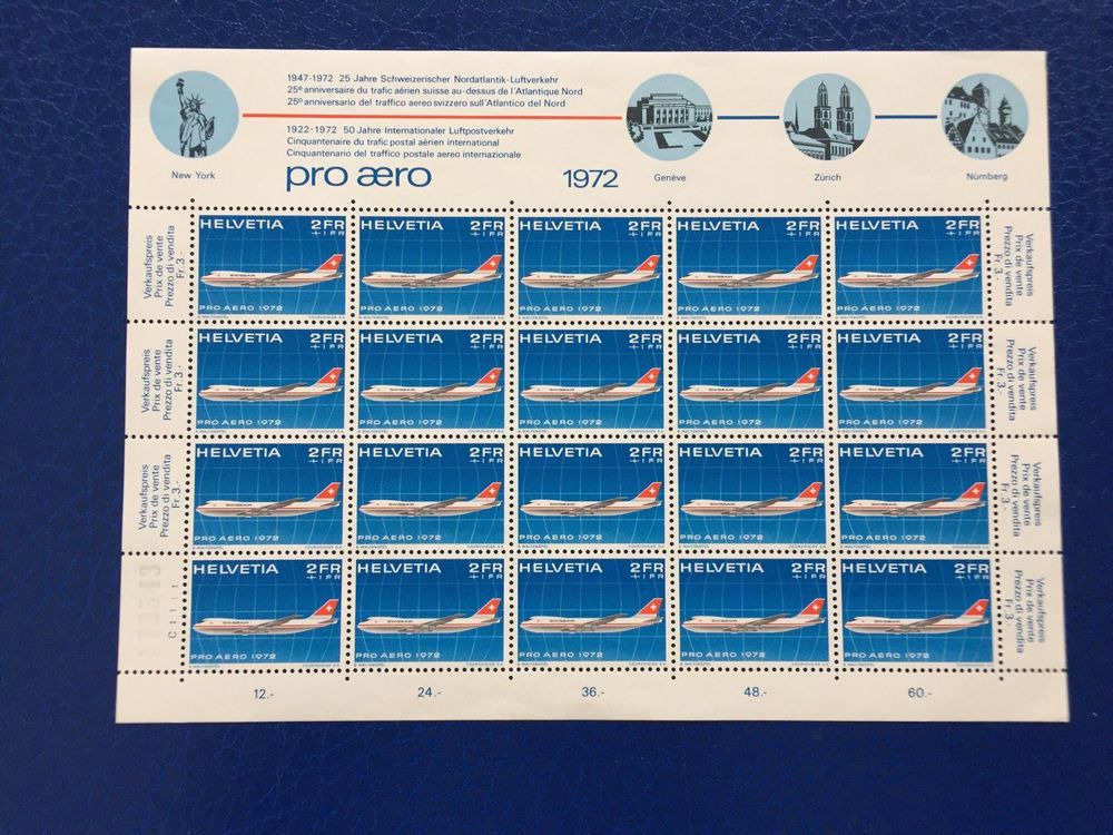 1972 Bogen postfrisch Pro Aero Flugpost | Kaufen auf Ricardo