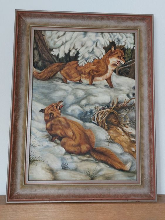Gemälde von Franz Knecht Füchse (Gebraucht) in Rüegsauschachen für CHF ...
