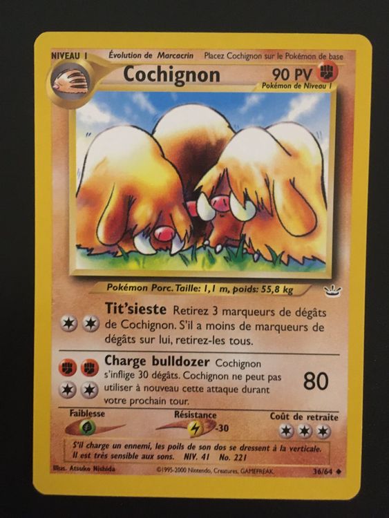 RARE: Pokémon Neo Revelation (2002): Cochignon 36/64 FR (Gebraucht) in Palézieux-Village für CHF ...