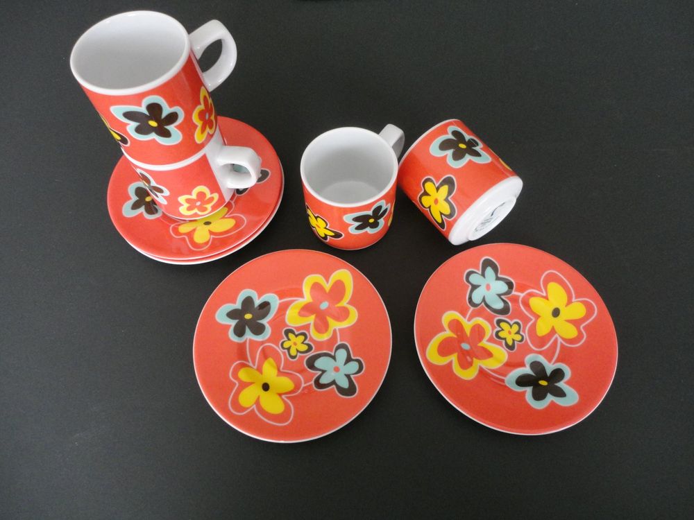 70er Design - 6x neuwertige Espressotassen | Kaufen auf Ricardo