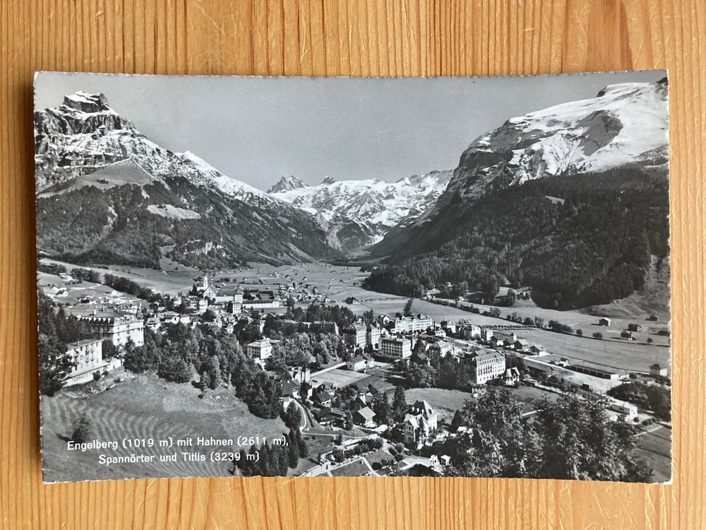 Engelberg mit Hahnen - Spannörter und Titlis - AK 1959 | Kaufen auf Ricardo