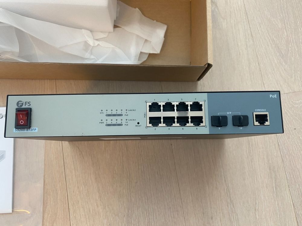 FS 8-Port PoE+ Managed Switch - 2 SFP, 260W (Gebraucht) in Eggersriet ...