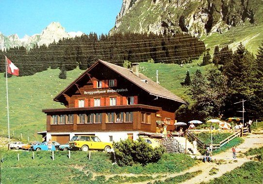MOLLIS Berggasthaus Fronalpstock - Auto - Stempel Gasthaus (Gebraucht ...