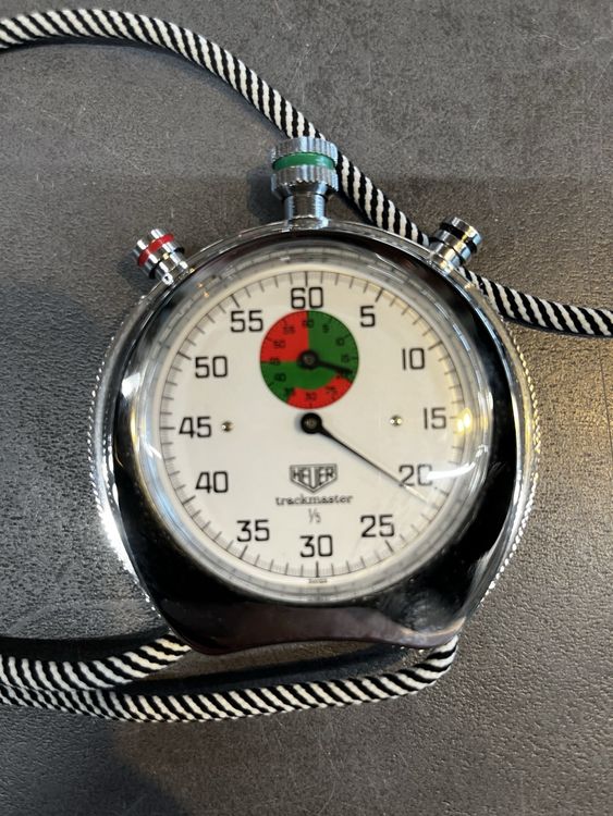 Heuer Stoppuhr Trackmaster Vintage Sportuhr Swiss Made Rarit (Gebraucht ...