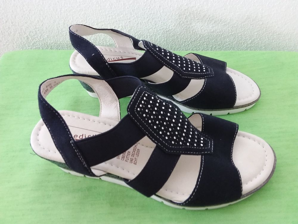 MEDICUS Sandalen, Gr 4 / 37 dunkelblau mit Glitzer | Kaufen auf Ricardo