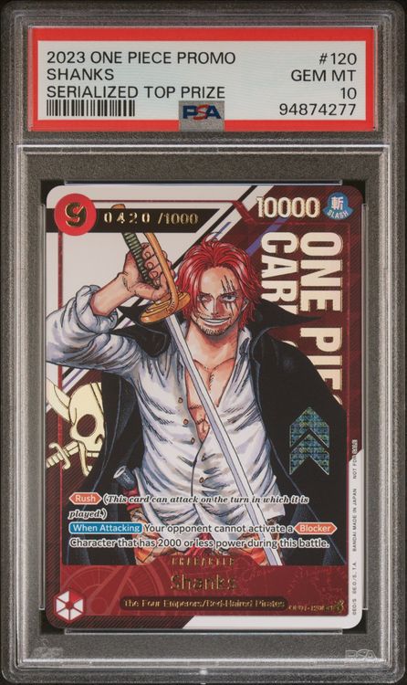 Shanks - Premium Serial No. 420 Prize Card - PSA 10 ENG (Gebraucht) in ...