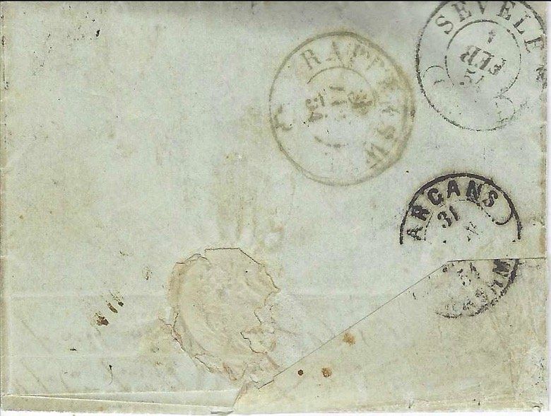 Rare Halbierung Rayon 2 auf kompletten Faltbrief - Att. H. (Gebraucht ...