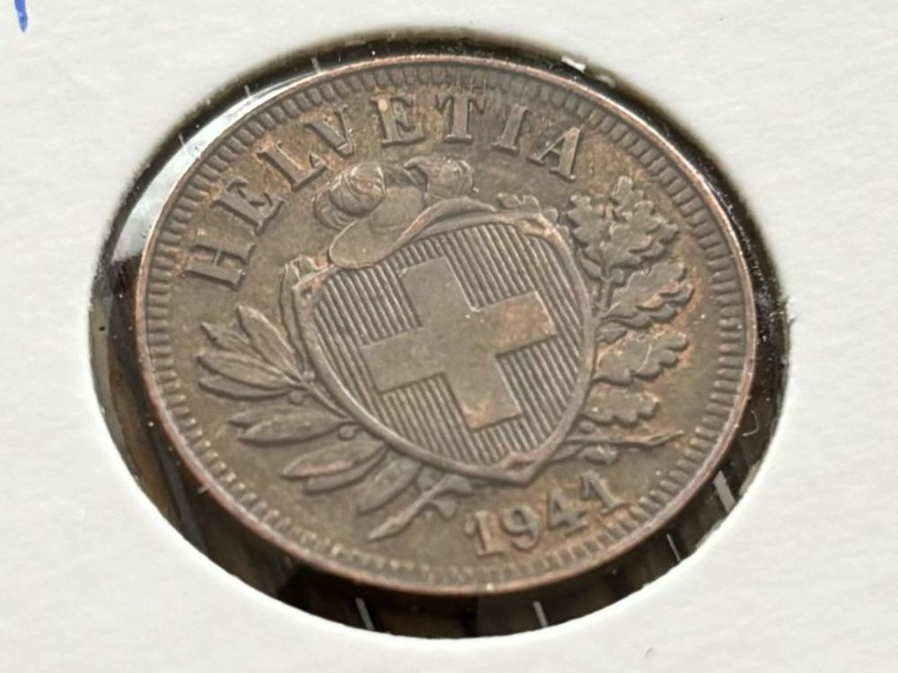 Schweiz 2 Rappen 1941 unz dunkle Patina (Neu (gemäss Beschreibung)) in Speicher für CHF 1 – nur ...