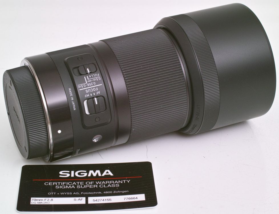 Sigma Art 70 mm F 2.8 DG Macro mit Sigma SA-Mount (Gebraucht) in Spiez ...