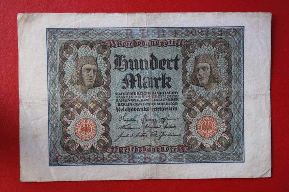 currency banknote hundert mark 1920 (Gebraucht) in für CHF 5 – mit ...