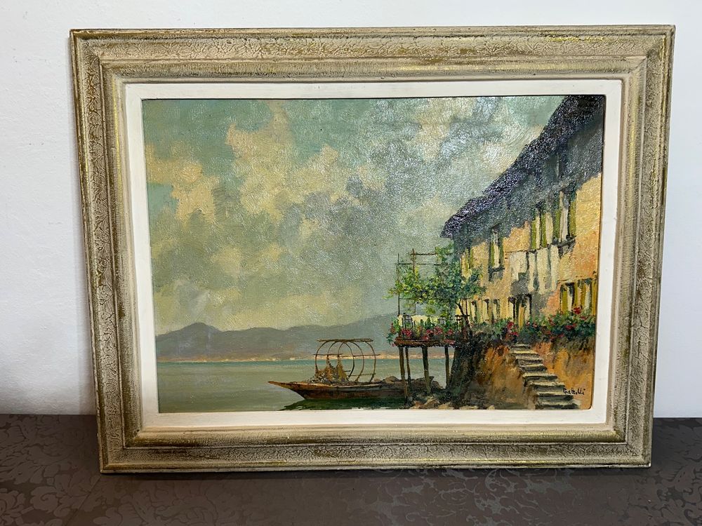 Dardo GATTELLI (XX) Tableau peinture sur toile signée (Gebraucht) in ...