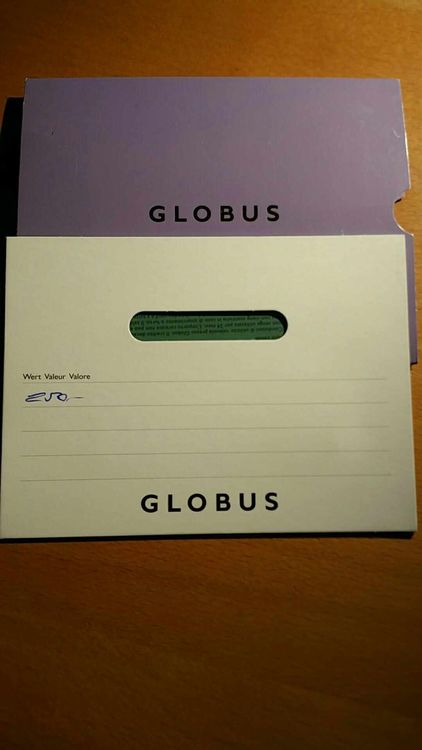 Geschenkkarte Globus im Wert von 250.00 Fr sollte innerhalb | Kaufen ...