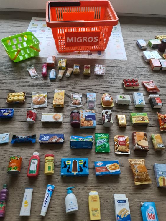 Migros Artikel Verkäuferladen, Migros Mini Mania, komplett (Gebraucht ...