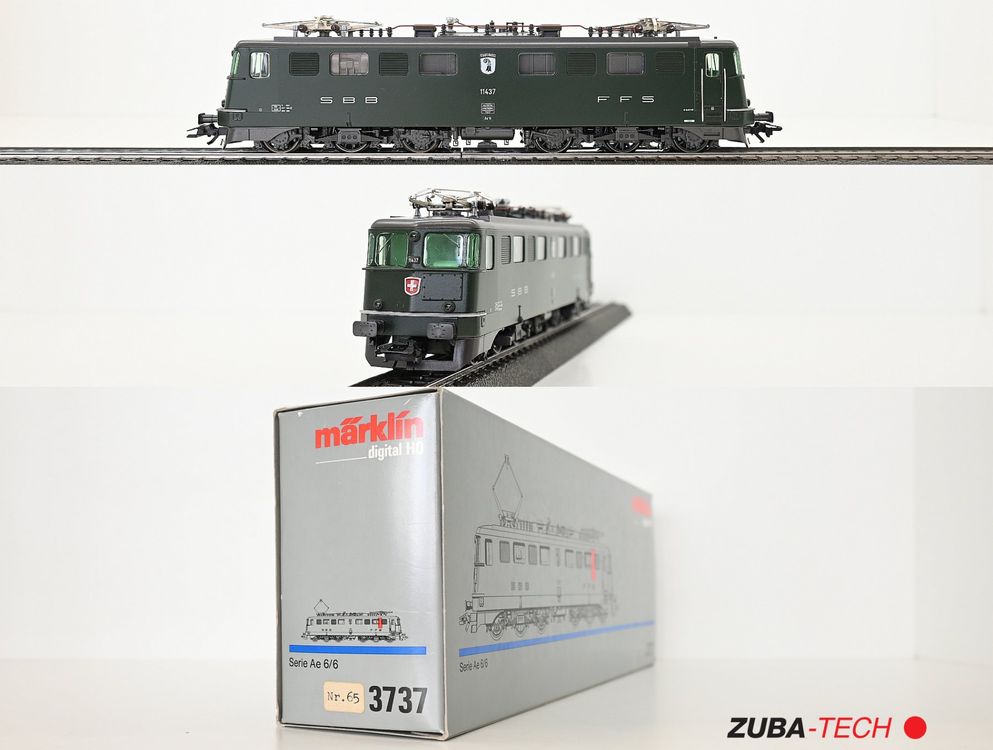 Märklin 3737 E-Lok Ae 6/6 "Glarus" SBB H0 WS Digital mit OVP (Gebraucht ...