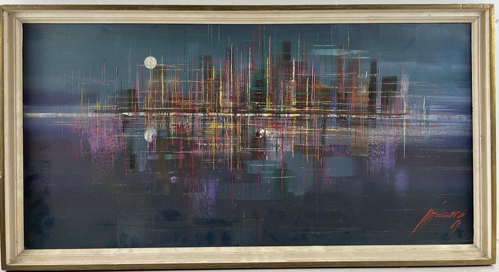 Skyline Gemälde Unl. Signiert (Gebraucht) in Neuhausen am Rheinfall für CHF 35 – mit Lieferung ...