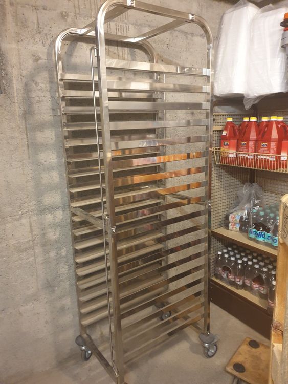Edelstahl Transportwagen Backwagen mit Rollen Gastro Küche (Neu (gemäss ...