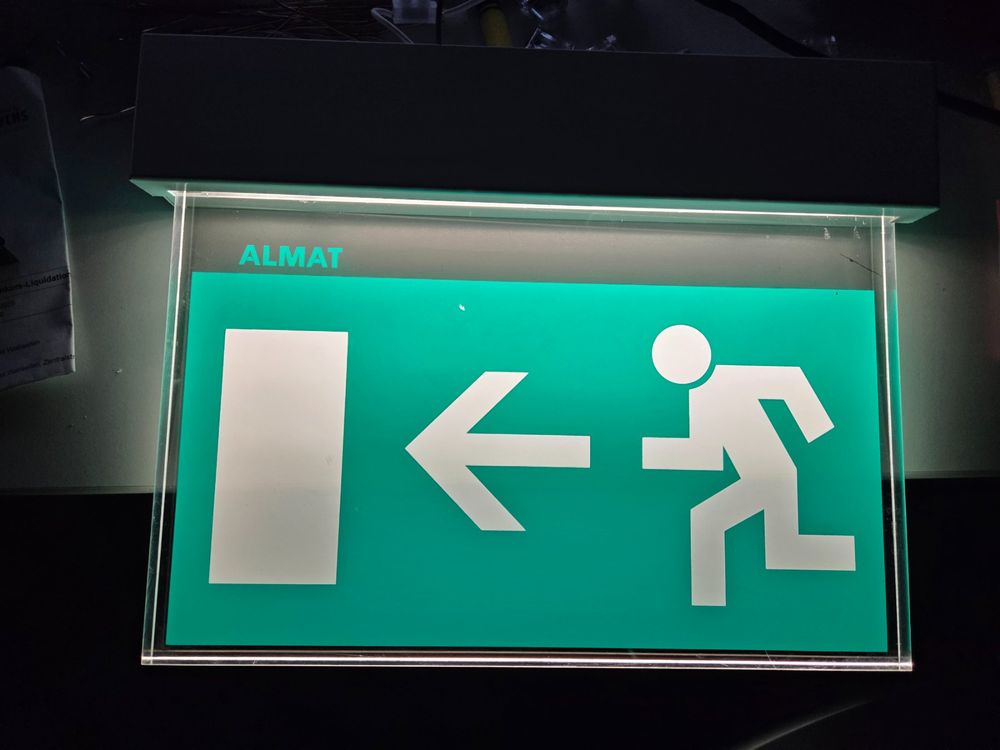 Notausgang Lampe EXIT ohneAkku 230V Almat Alec Z34 D CCFL300 (Gebraucht ...