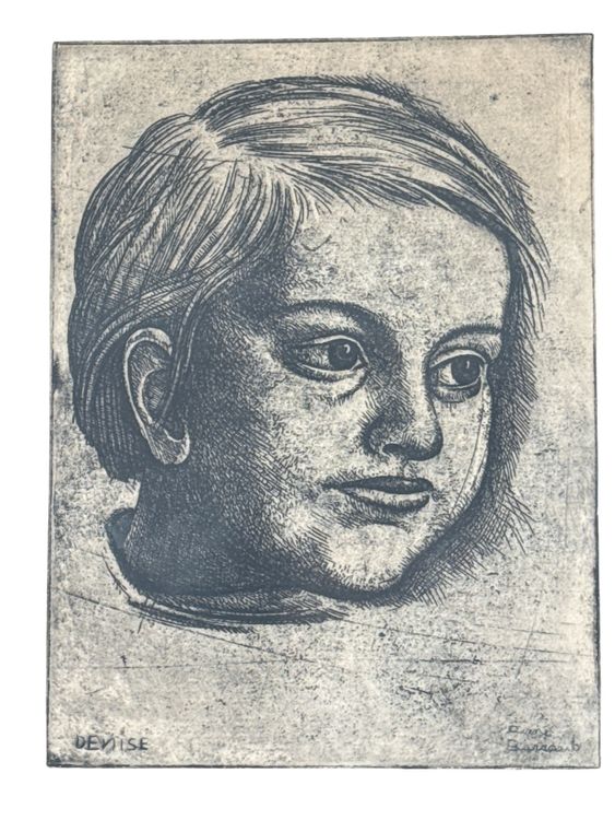 Gravure. Aimé BARRAUD (1902-1954). Portrait de Denise | Kaufen auf Ricardo