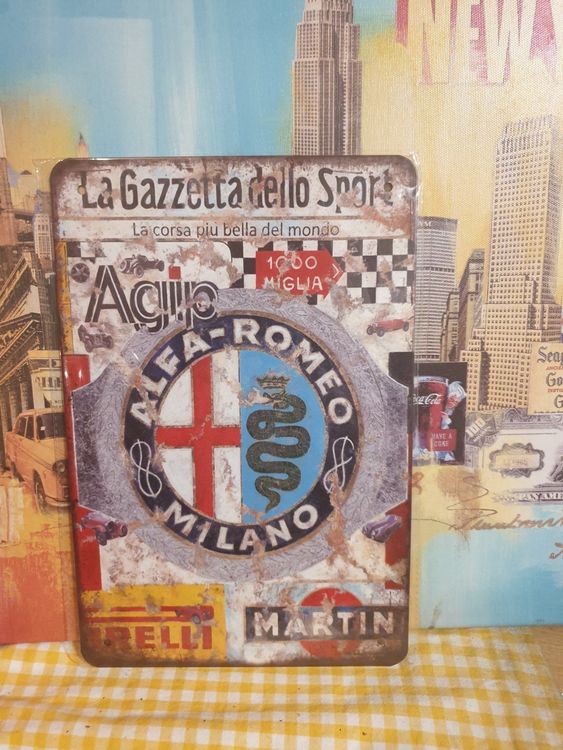 Alfa Romeo Blechschild (Neu und originalverpackt) in Olten für CHF 6 – mit Lieferung auf Ricardo ...
