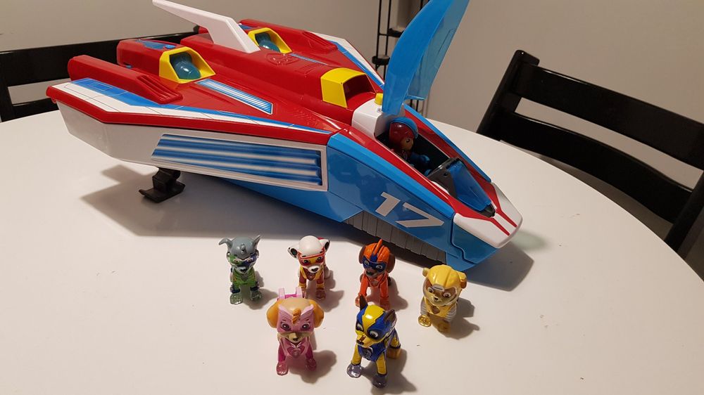 Paw Patrol Mighty Jet Super Paws + Mighty Pups light up fig. (Gebraucht ...