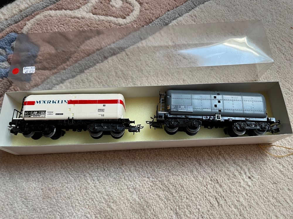 Märklin 4621 Grossraumkesselwagen DB weiss 1969 + grau 1964 (Gebraucht ...