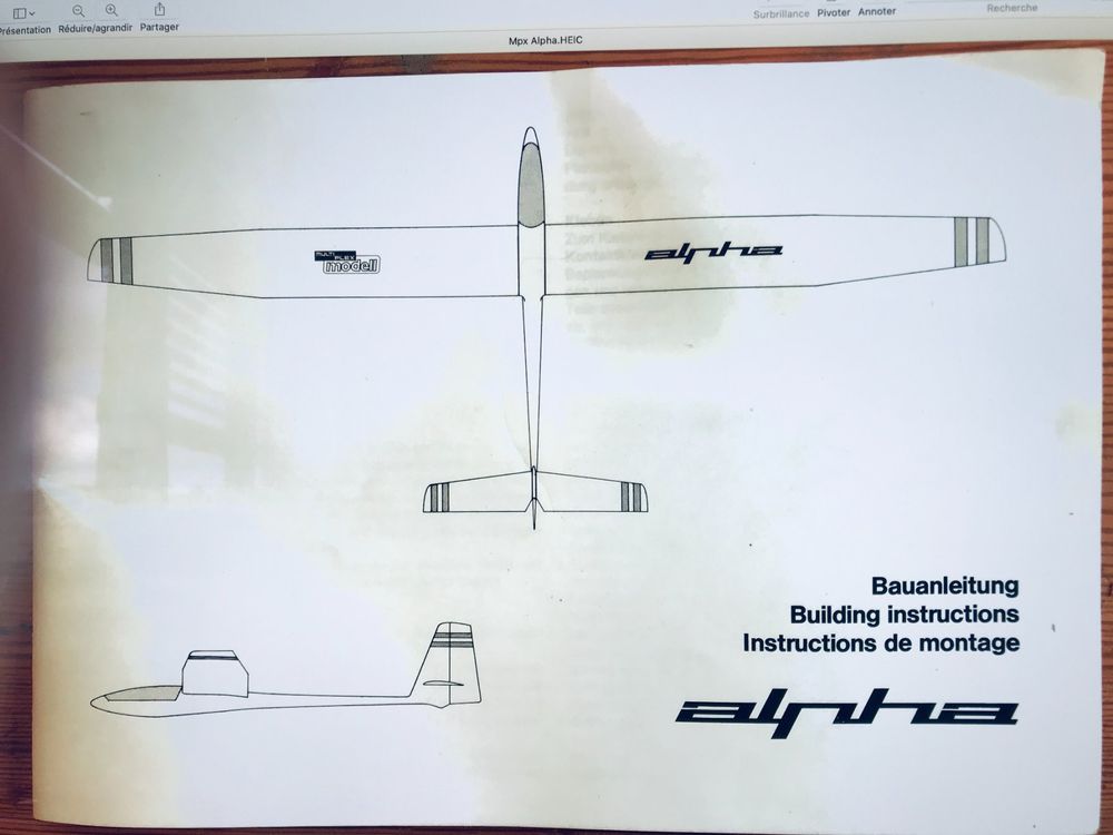 Planeur MPX ALPHA - pour collector - (Neu und originalverpackt) in ...