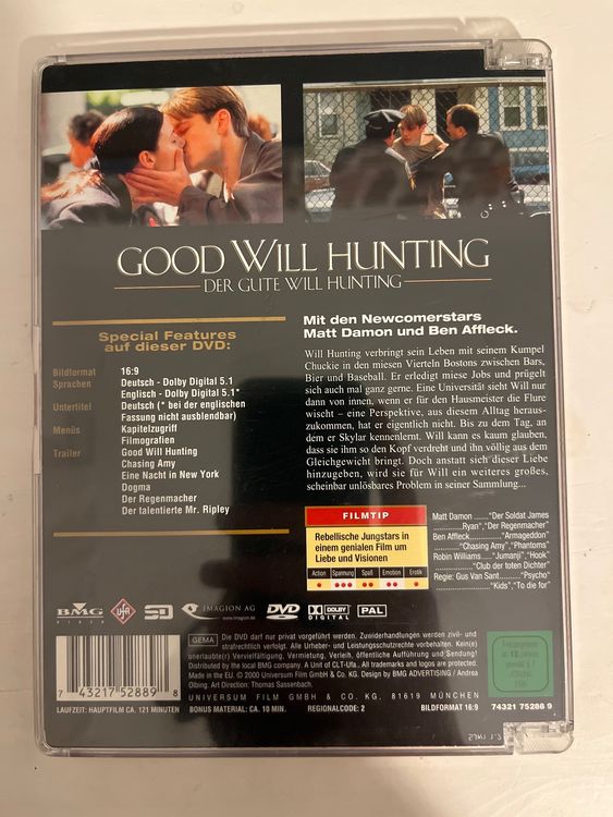 Good will Hunting (2000) DVD 📀 (Neu (gemäss Beschreibung)) in Sierre ...