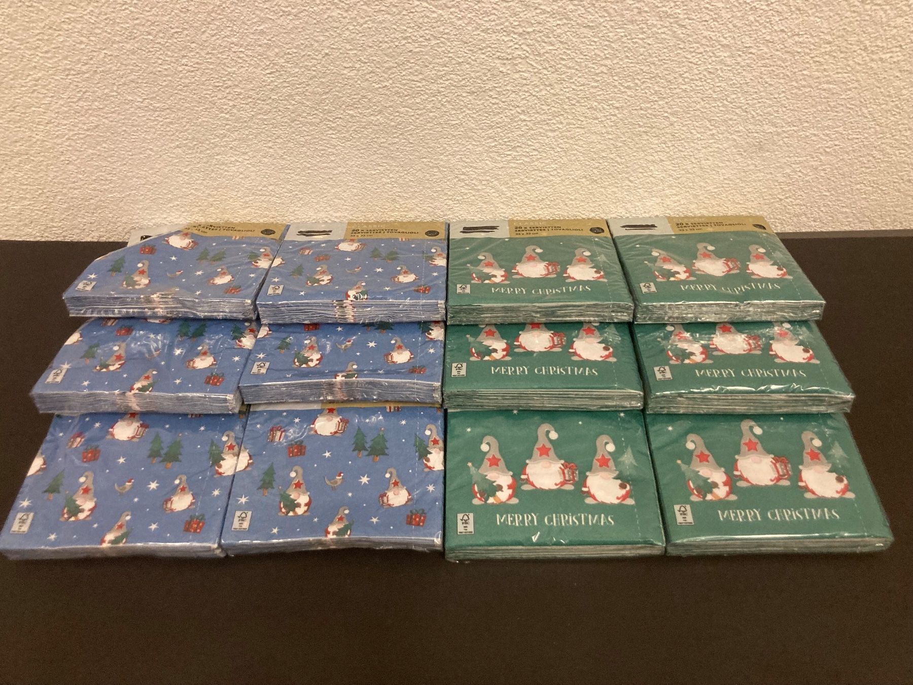 Servietten 240 Stück ( 12 x 20 ) Weihnachten 2, 33x33 cm (Neu und ...