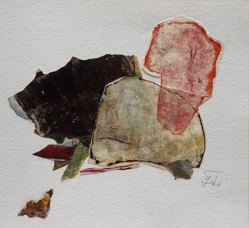 Lill TSCHUDI (1911-2004), Collage, Death Valley, Einzelstück (Gebraucht ...