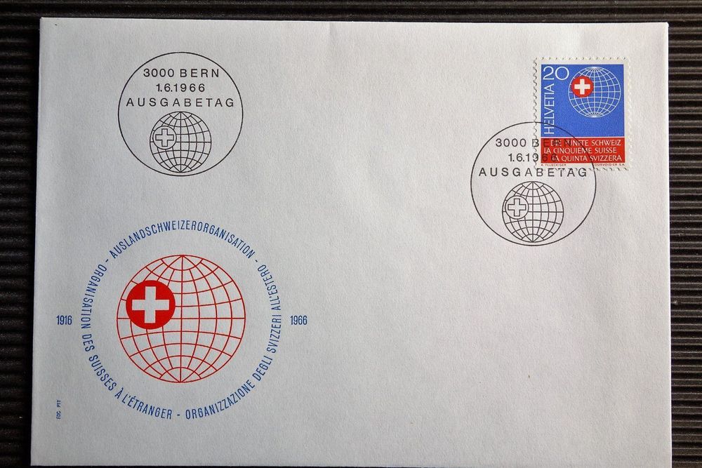 1966 FDC Sondermarke Die 5. Schweiz (Gebraucht) in Mettmenstetten für CHF 1 – mit Lieferung auf ...