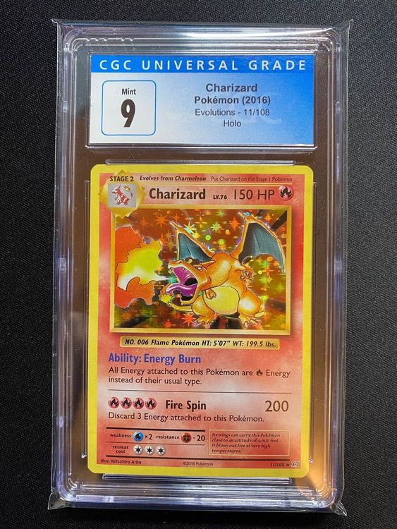 Charizard Holo 11 CGC 9 - Glurak - Dracaufeu - Evolutions EN (Neu (gemäss Beschreibung)) in ...