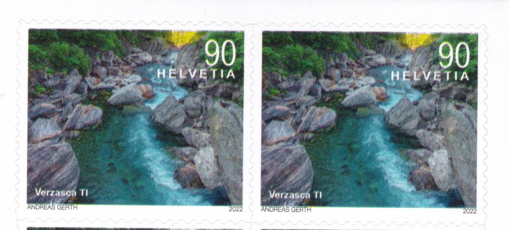 4er-Block Verzasca, 90er-Marke verschobene Druckfarben ** | Kaufen auf Ricardo