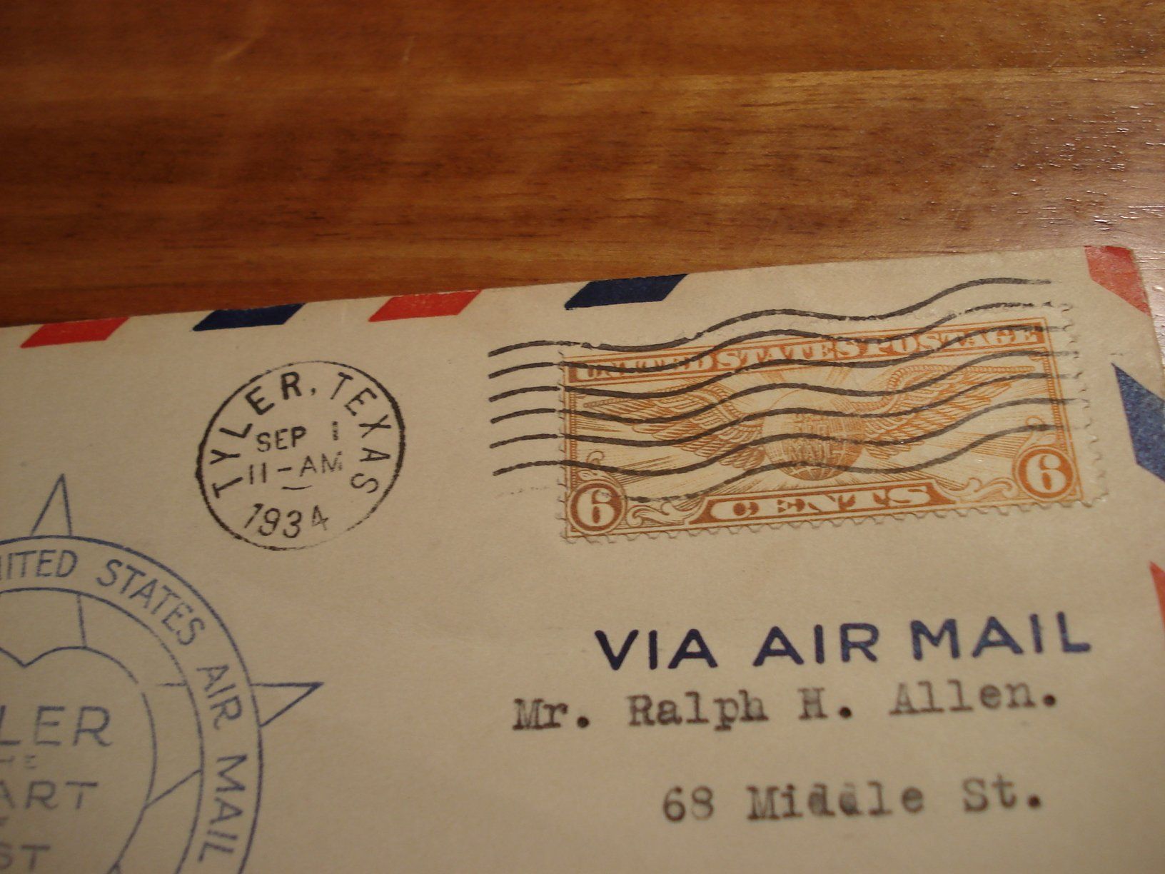 USA 1934, Brief First Flight Tyler the Heart of East Texas (Gebraucht ...