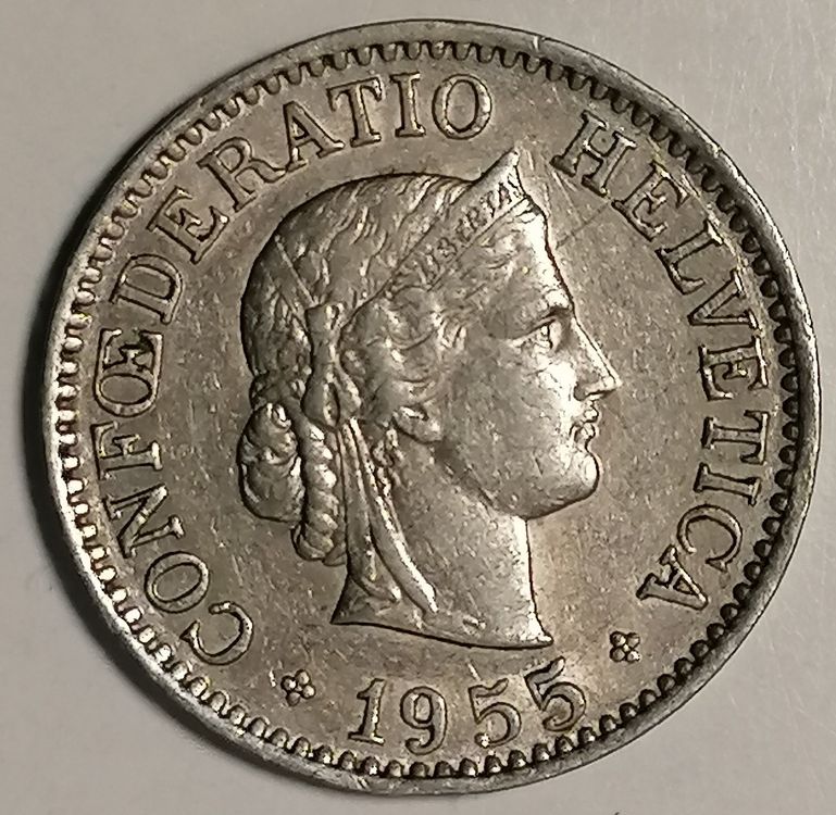 10 Rappen Schweiz 1955 (Gebraucht) in Stalden (Sarnen) für CHF 0.5 – mit Lieferung auf Ricardo ...