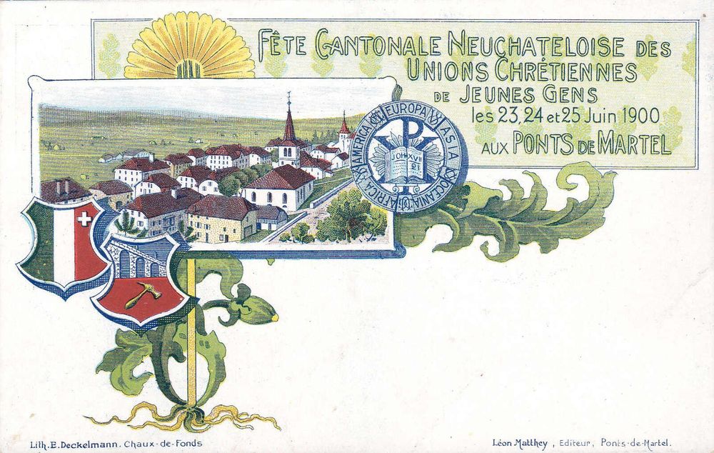 AK 1900, Fête Cantonale Neuchateloise des Unions Chrétiennes (Gebraucht) in Wenslingen für CHF 5 ...