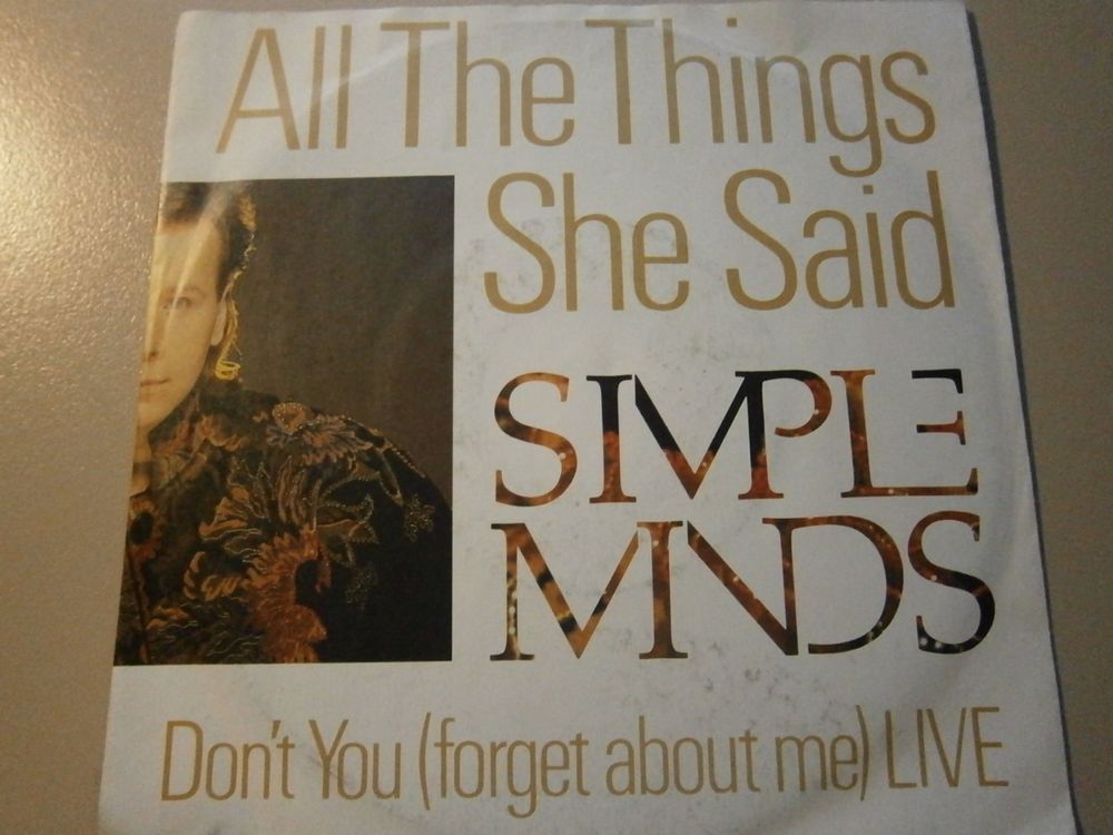 Vinyl-Single Simple Minds - All The Things She Said (Gebraucht) in ...