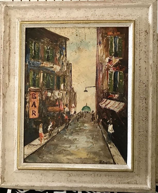 Gemälde "STRASSENSZENE" (Paris?) | Kaufen auf Ricardo