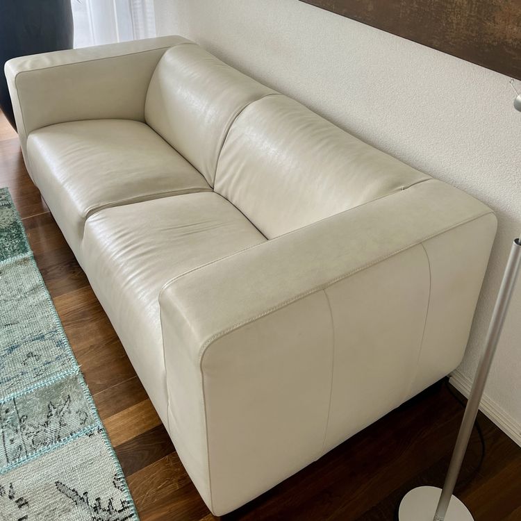 Ledersofa 2teilig ecru | Kaufen auf Ricardo