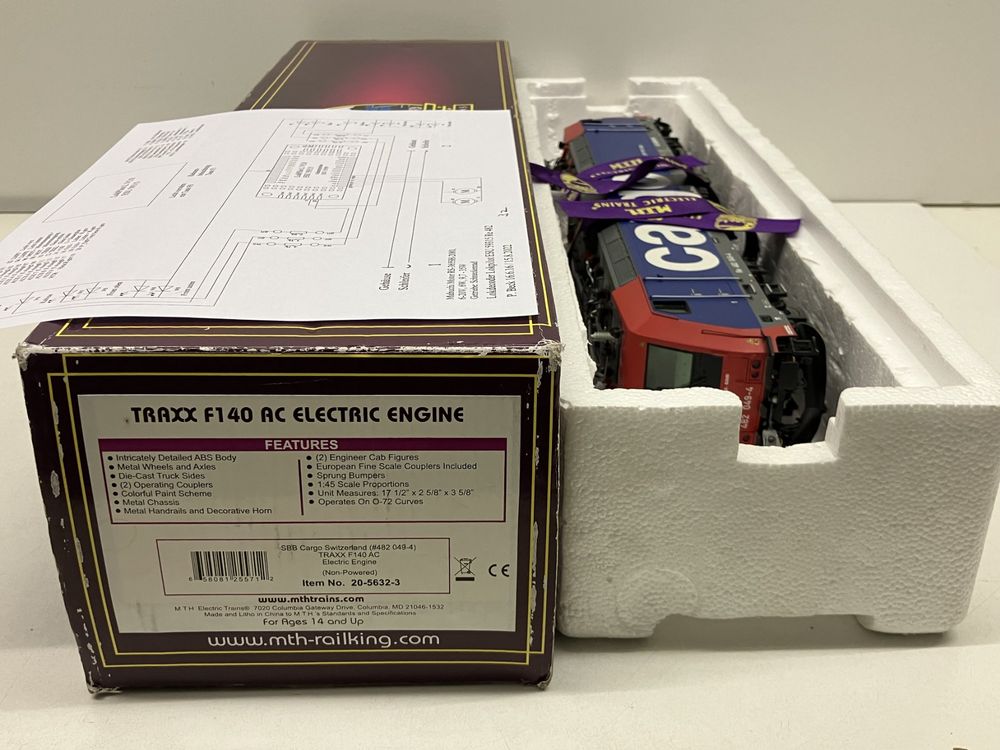 MTH Spur 0 3L Digital Esu 5.0: Re 482 049-4 SBB Cargo (Neu (gemäss ...