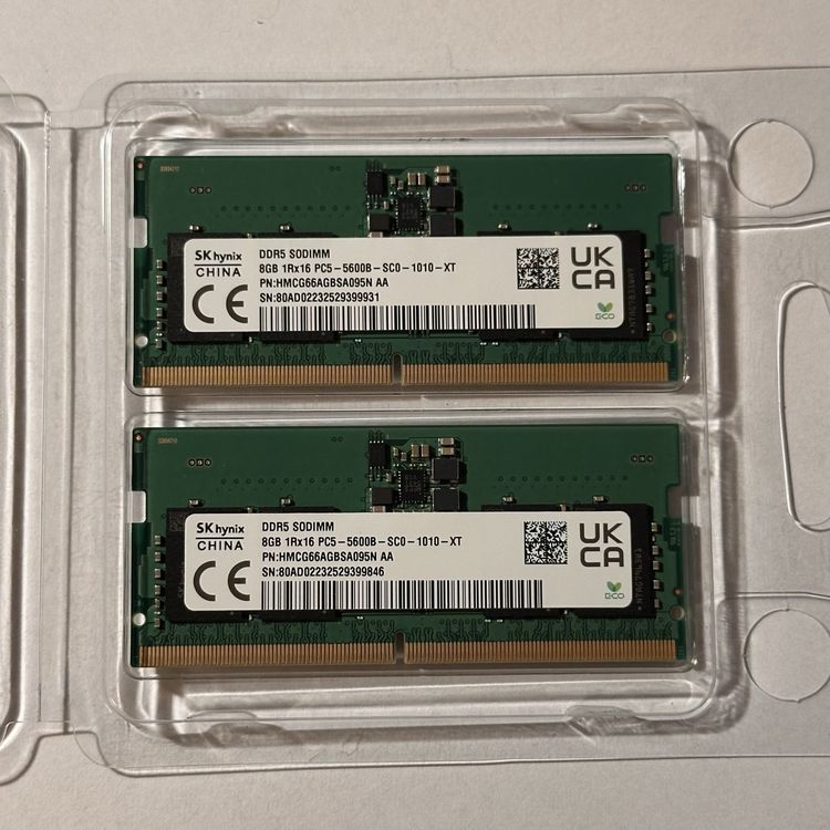 SK HYNIX 16 GB (2x8 GB) DDR5 5600MHz SO-DIMM RAM (Gebraucht) in Zürich ...