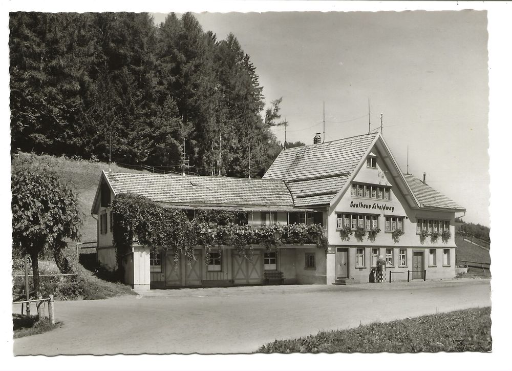 Kaien - Rehetobel (AR) Gasthaus Scheidweg Tanksäule um 1950 (Gebraucht) in Engelburg für CHF 12. ...