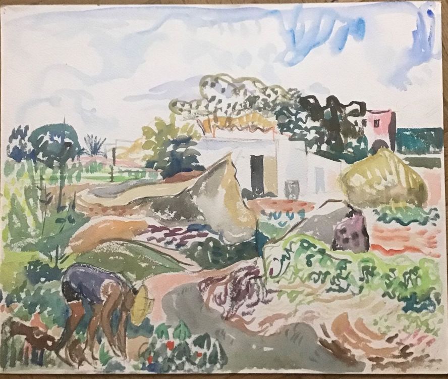 Maria UEBERSAX (1899-1989) Landschaft Aquarell | Kaufen auf Ricardo