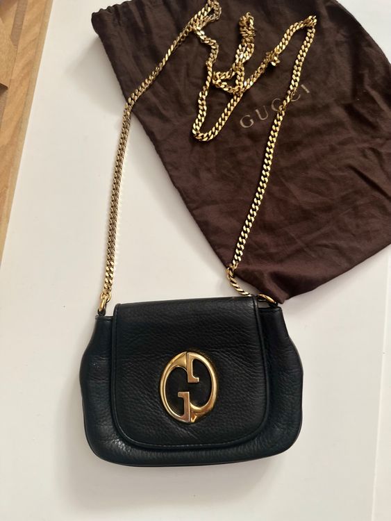 Gucci | Crossbody Tasche | GG Marmont Flap | schwarz Leder (Gebraucht ...